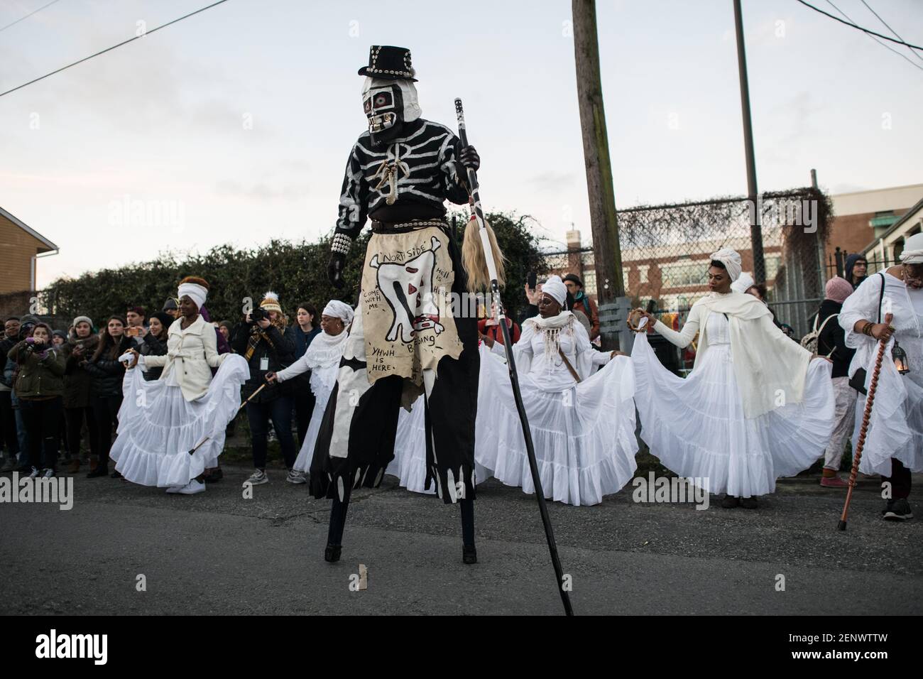 The Skull and Bones Gang with the Mystic Seven Sisters in the streets ...
