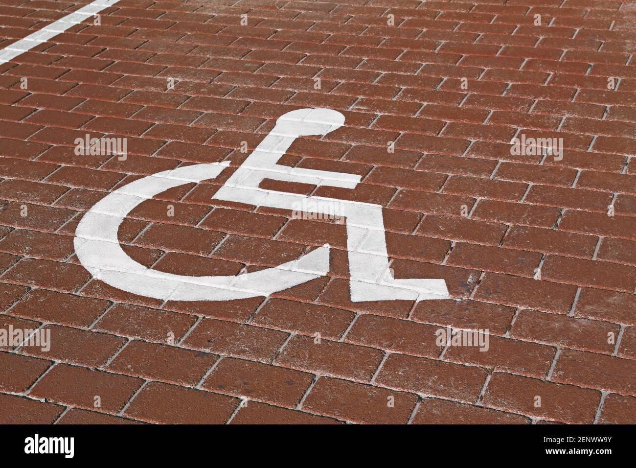 Red disable parking hi-res stock photography and images - Alamy