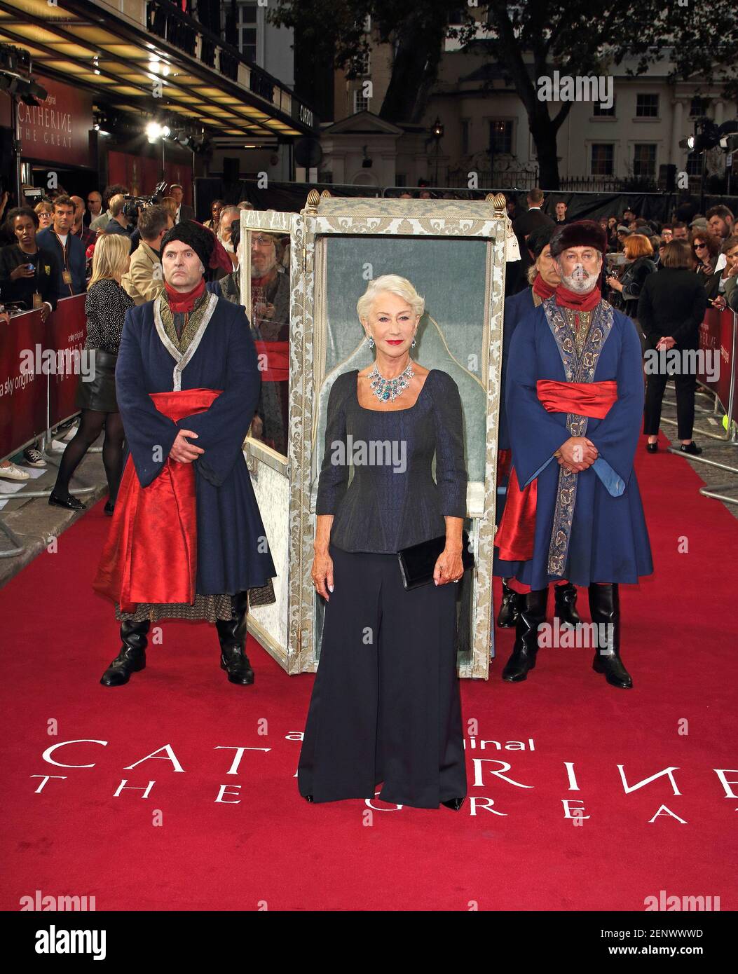 Dame Helen Mirren on the red carpet at the Sky Atlantic launch of their ...