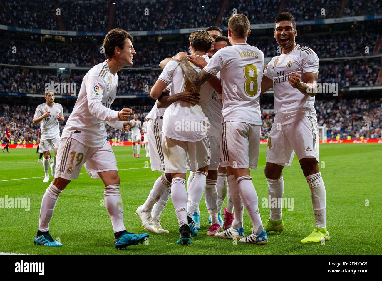 Rodrygo Goes of Real Madrid celebrating after scoring a goal (Photo by ...