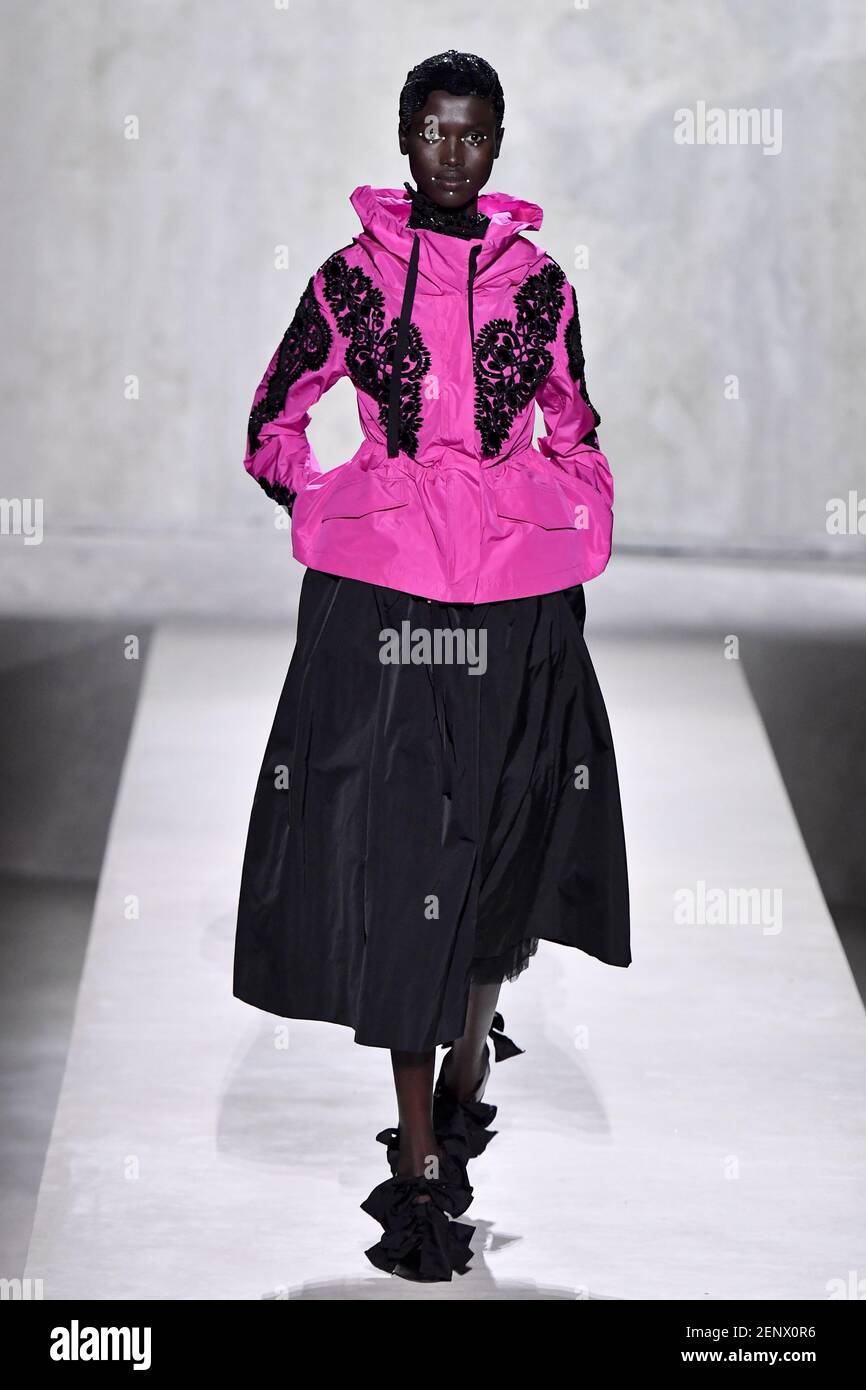 Model Amar Akway walking on the runway during the Dries van Noten Ready ...