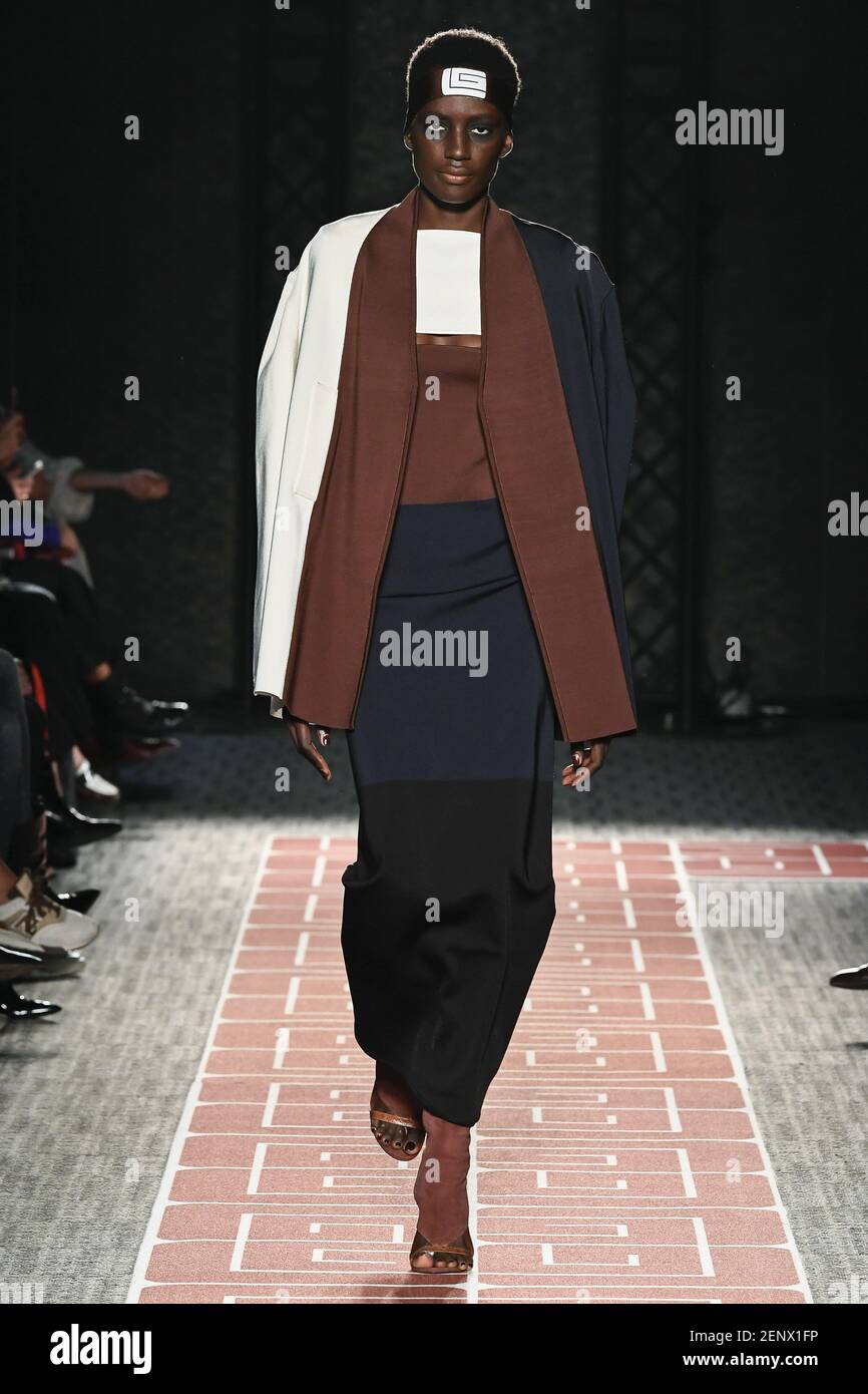 Model walking on the runway during the Guy Laroche Ready to Wear Spring ...