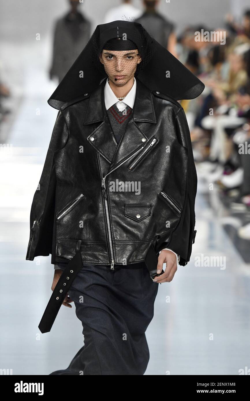 Model Cynthia Arrebola walking on the runway during the Maison Margiela ...