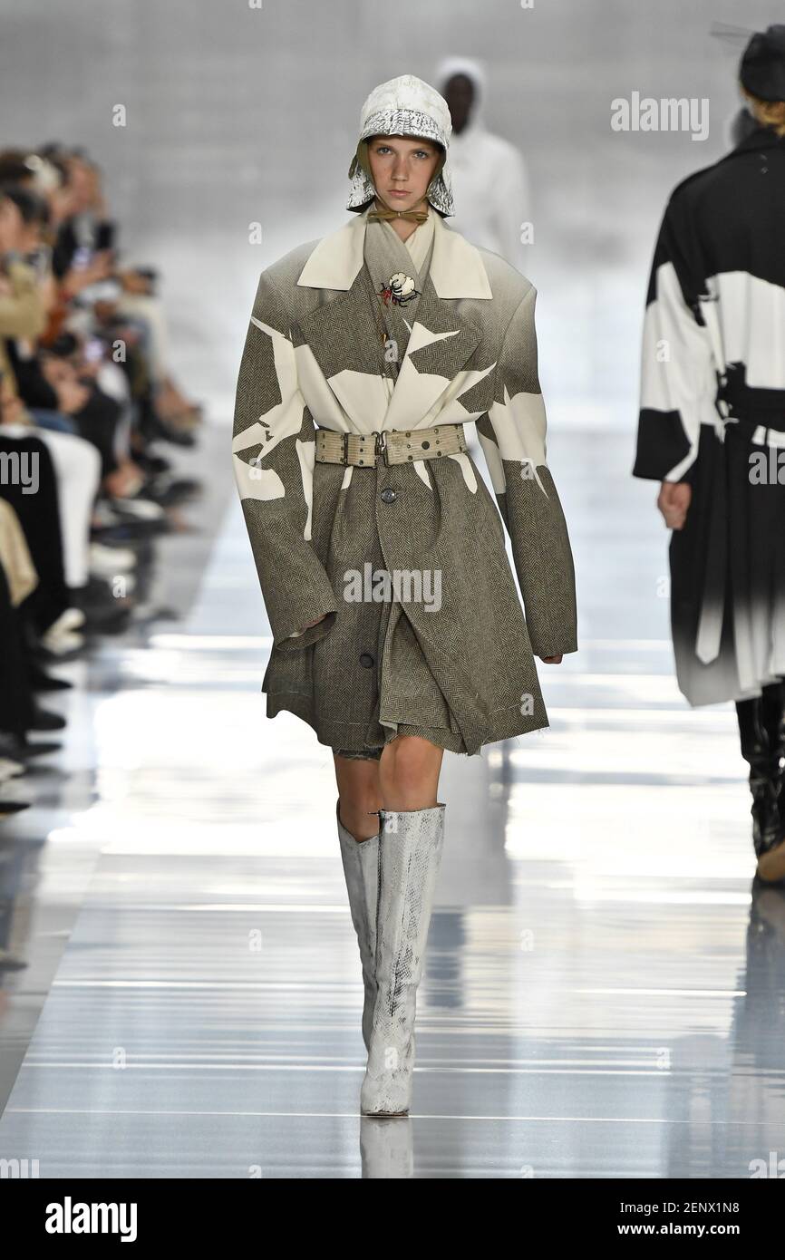 Model Bente Oort walking on the runway during the Maison Margiela Ready ...