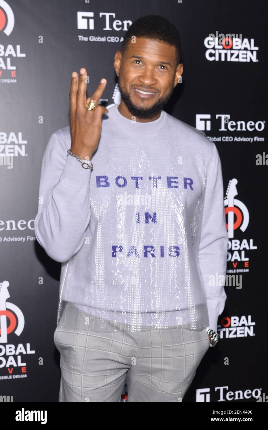 Singer Usher attends the Global Citizen Presents Global Goal Live: The ...