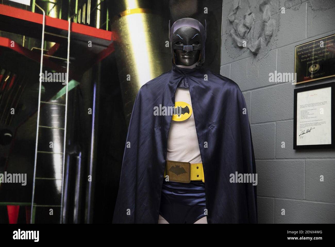 Adam West's personal Batman costume that he wore to appearances in the ...