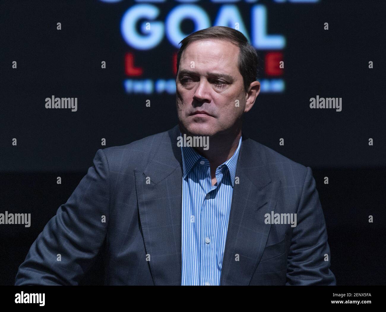 Cisco Chairman & CEO Chuck Robbins attends press conference for Global ...