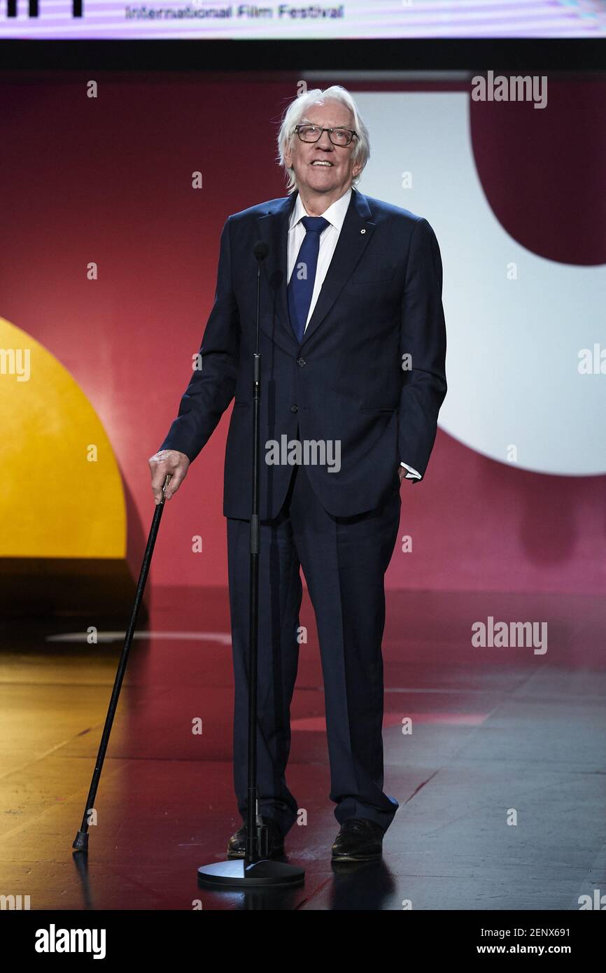 Donald Sutherland receive the donostia award during the 67th San ...