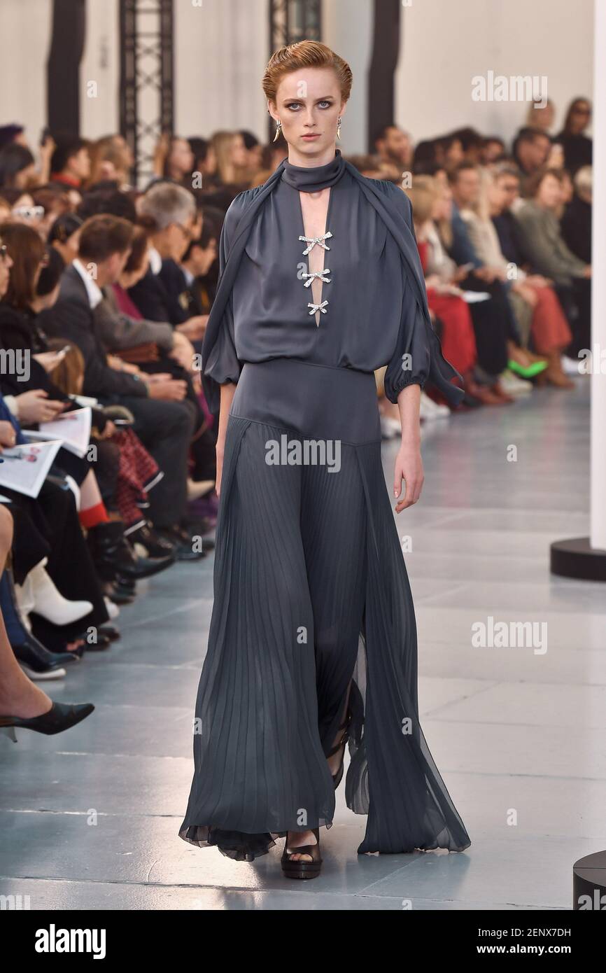 Model Rianne van Rompaey walking on the runway during the Chloe Ready ...