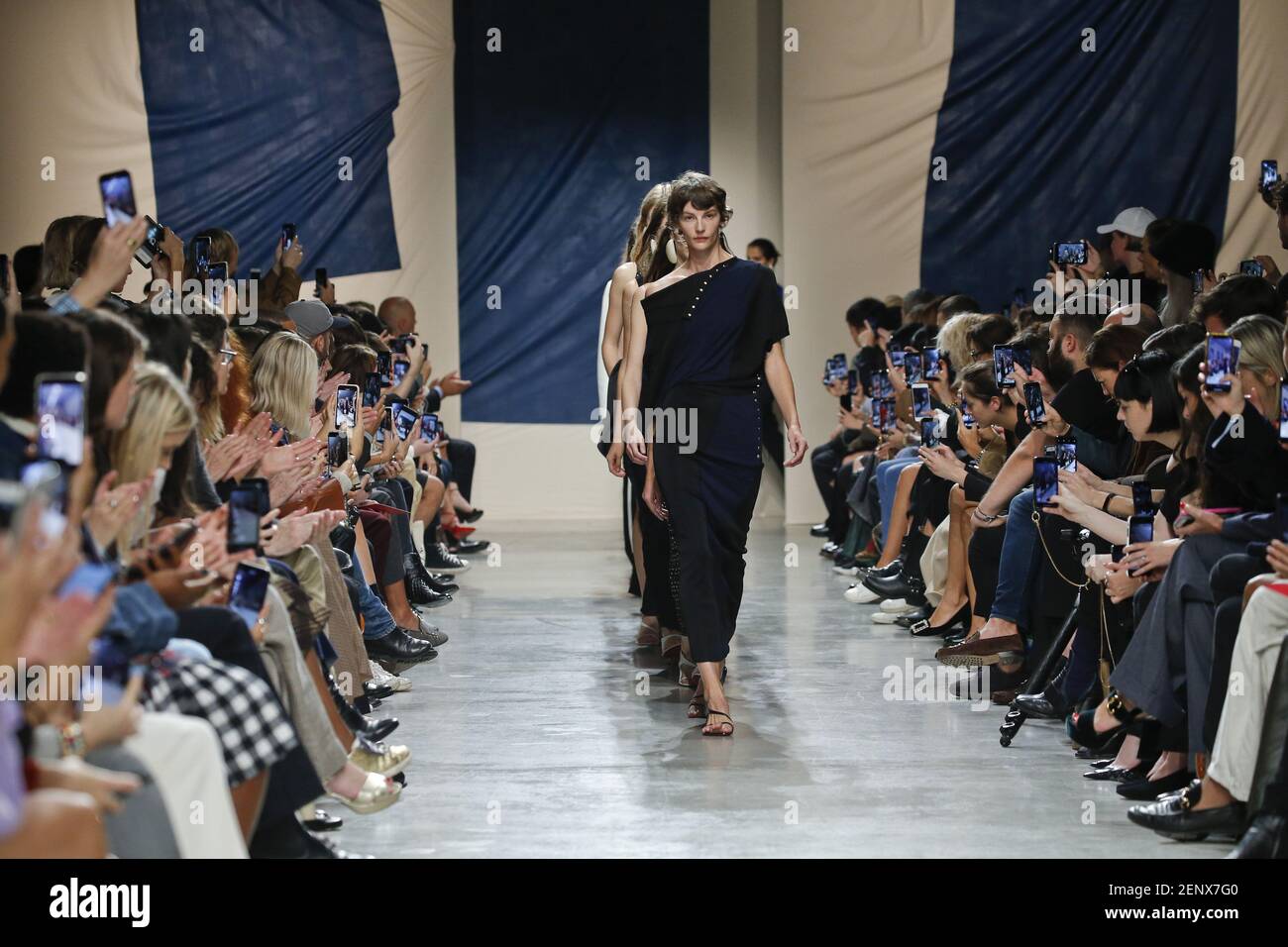 Model walking on the runway during the Atlein Ready to Wear Spring ...