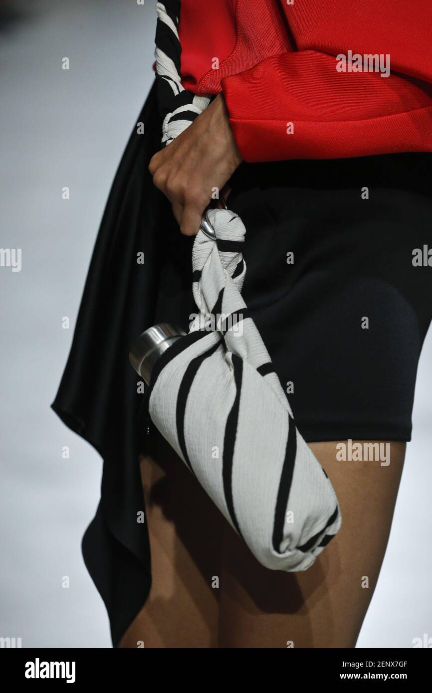 Model Pooja Mor walking on the runway during the Atlein Ready to Wear ...