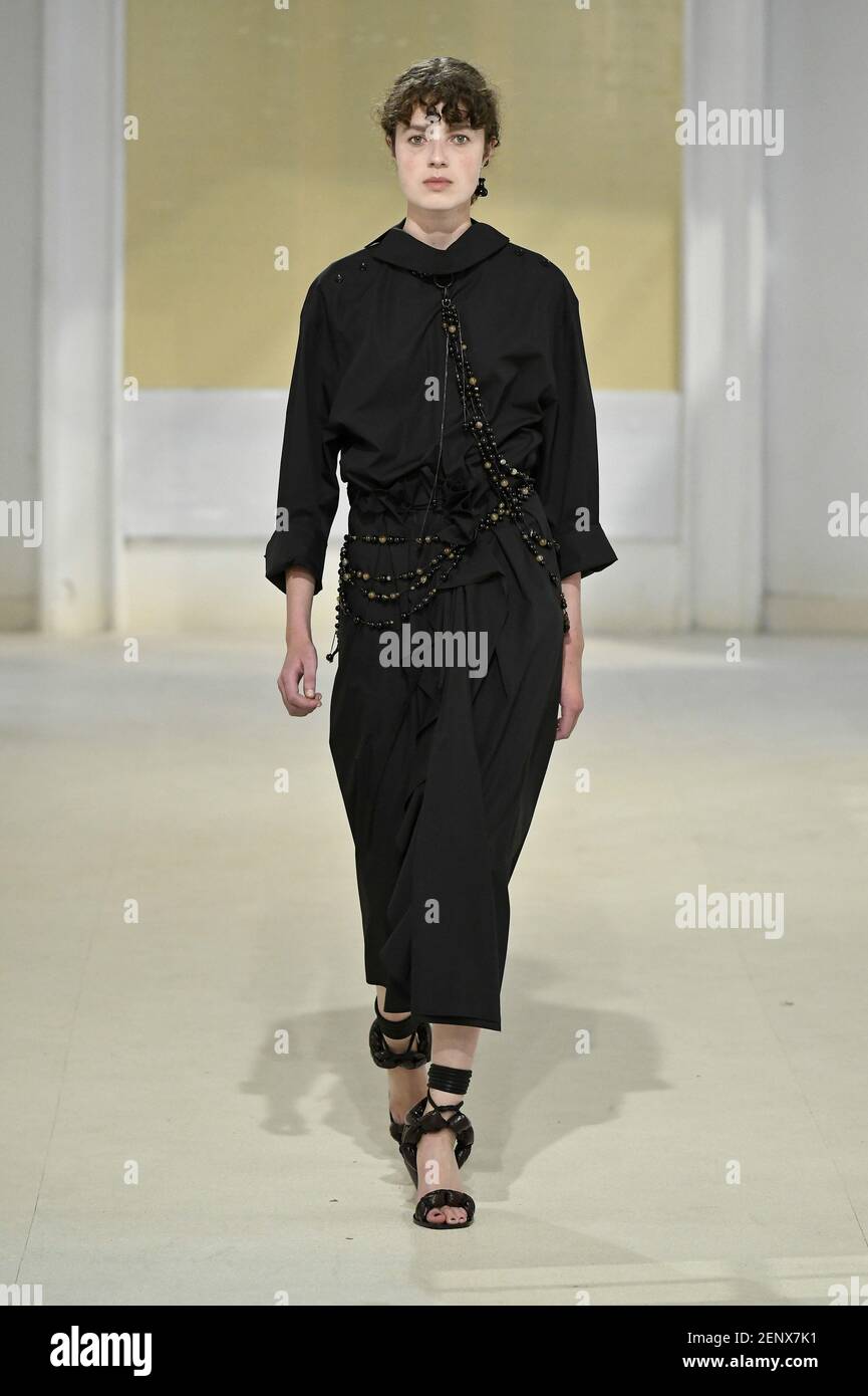 Model Charlot Kooren walking on the runway during the Christophe ...