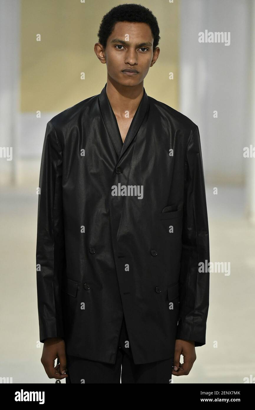 Model Matthew Petersen walking on the runway during the Christophe ...