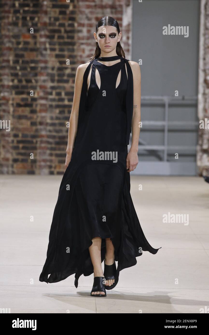 Model Ratner walking on the runway during the Ann Demeulemeester Ready ...