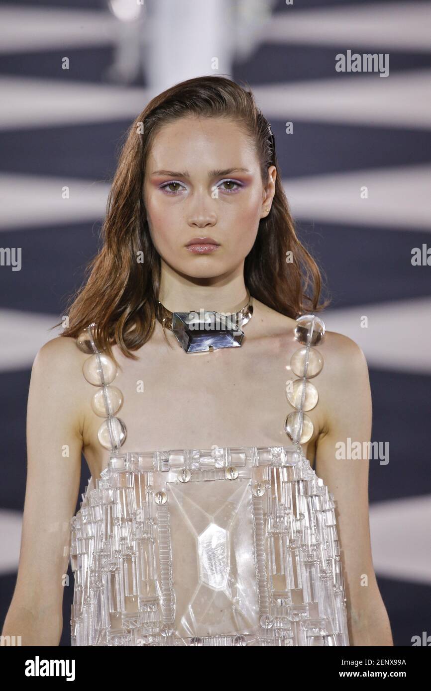 Model walking on the runway during the Balmain Ready to Wear Spring ...