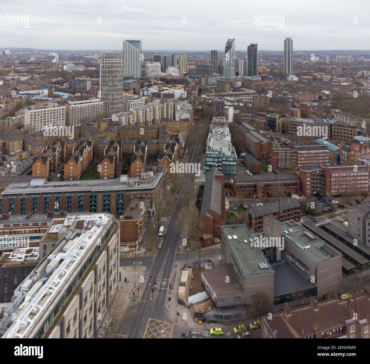 Waterloo road towards Elephant and Castle, London, england Stock Photo ...