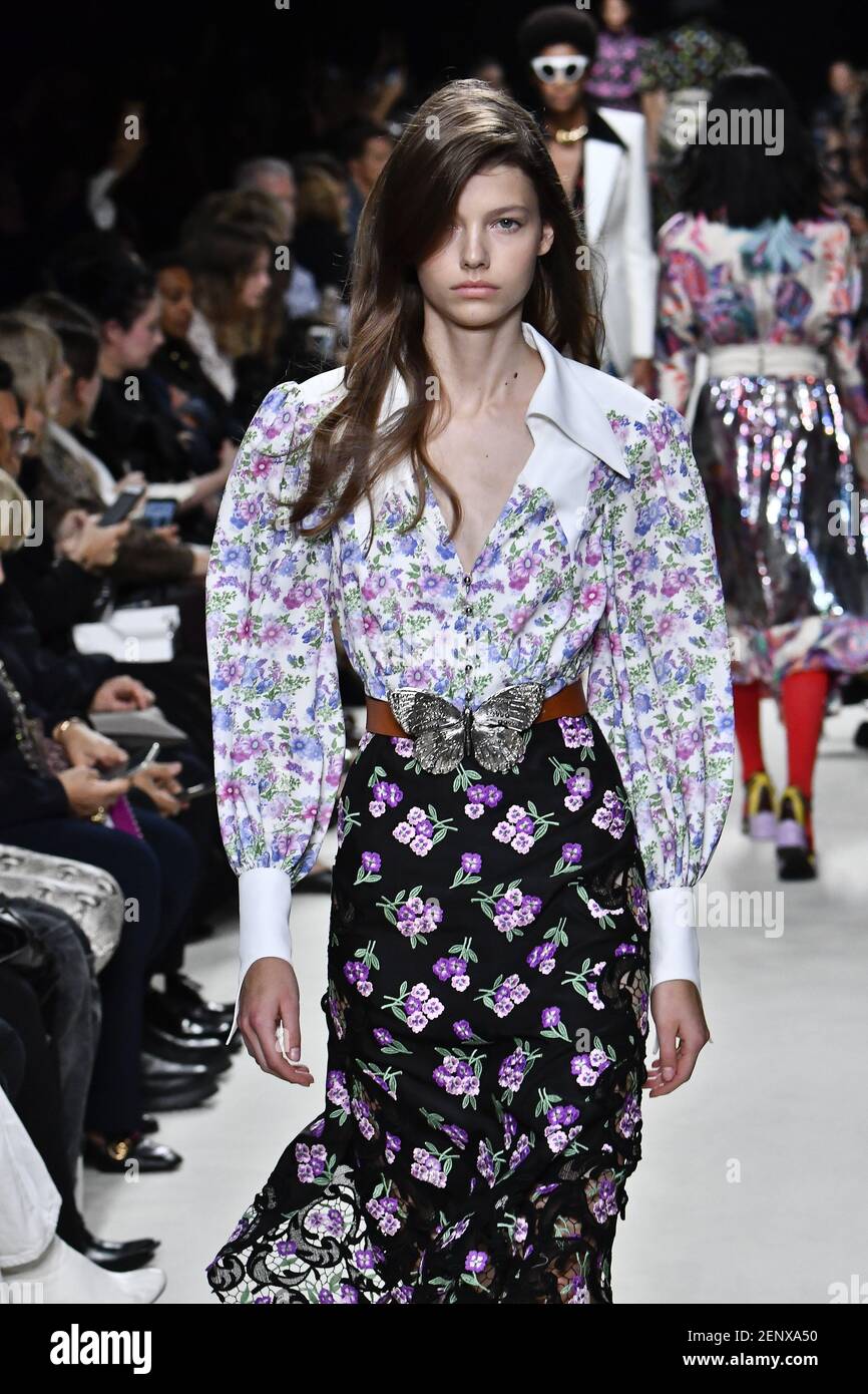 Model Mathilde Henning walking on the runway during the Paco Rabanne ...