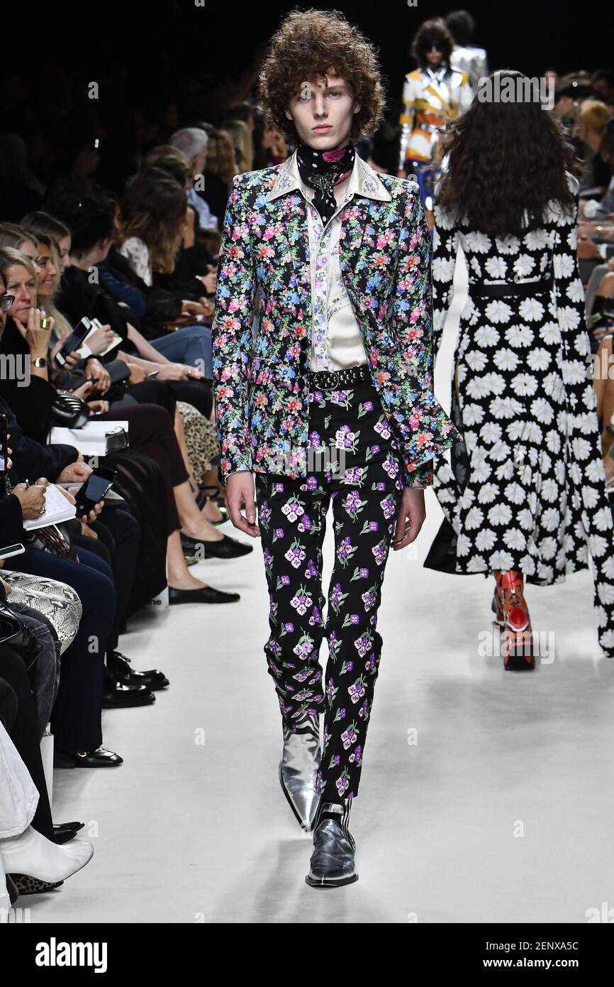 Model Daan Duez walking on the runway during the Paco Rabanne Ready to ...