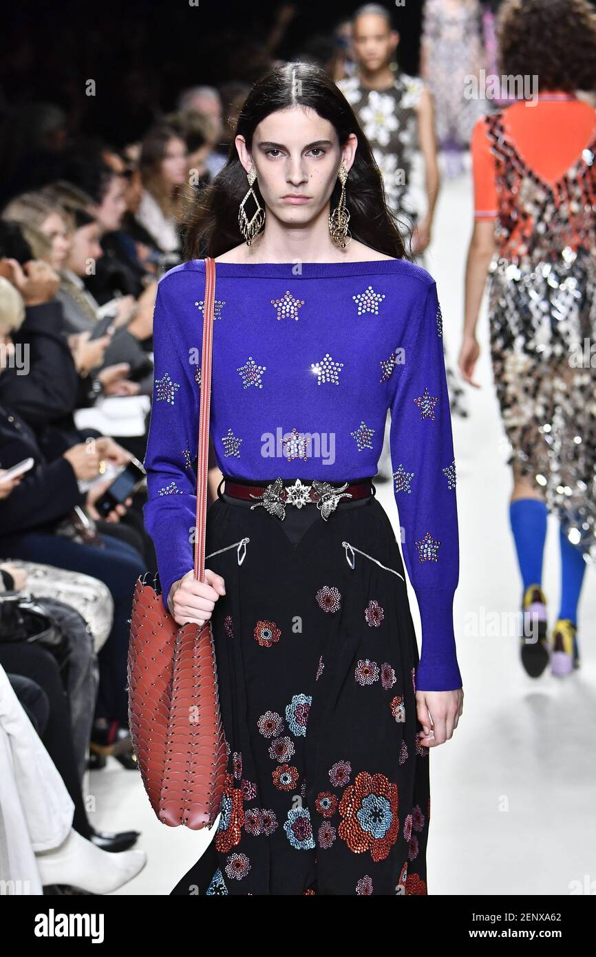 Model Cyrielle Lalande walking on the runway during the Paco Rabanne ...