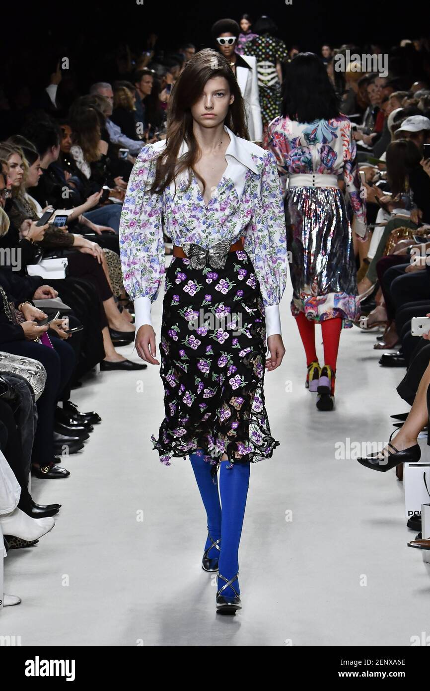 Model Mathilde Henning walking on the runway during the Paco Rabanne ...