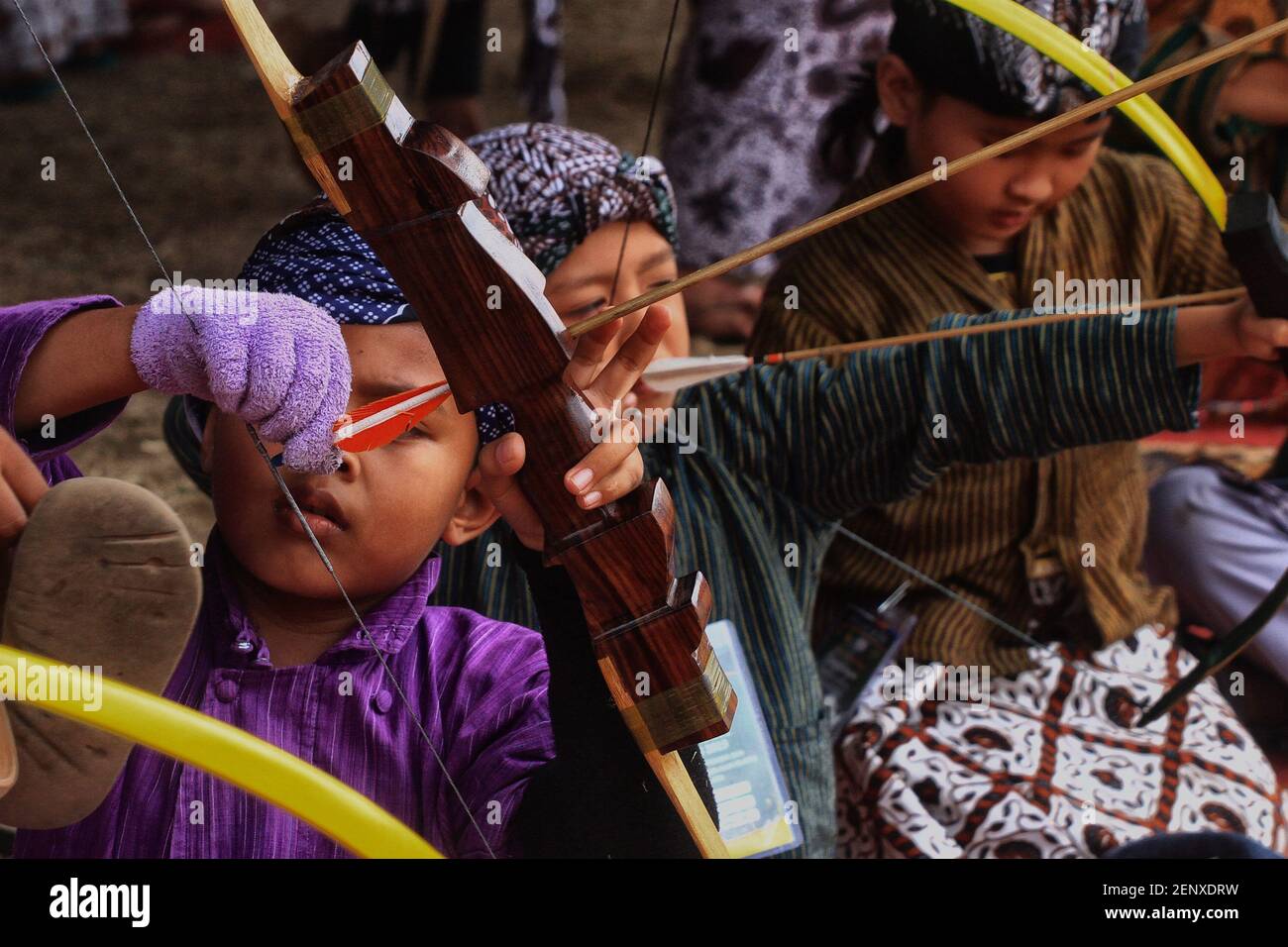 As seen kids wearing Javanese traditional clothes when attending the ...