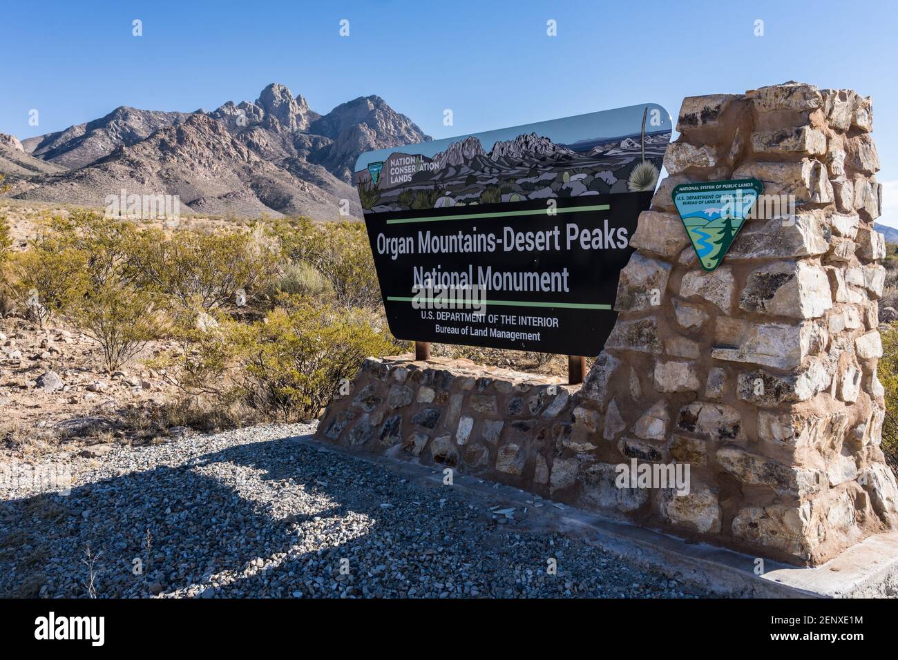 Entry sign to the Organ Mountains - Desert Peaks National Monument ...