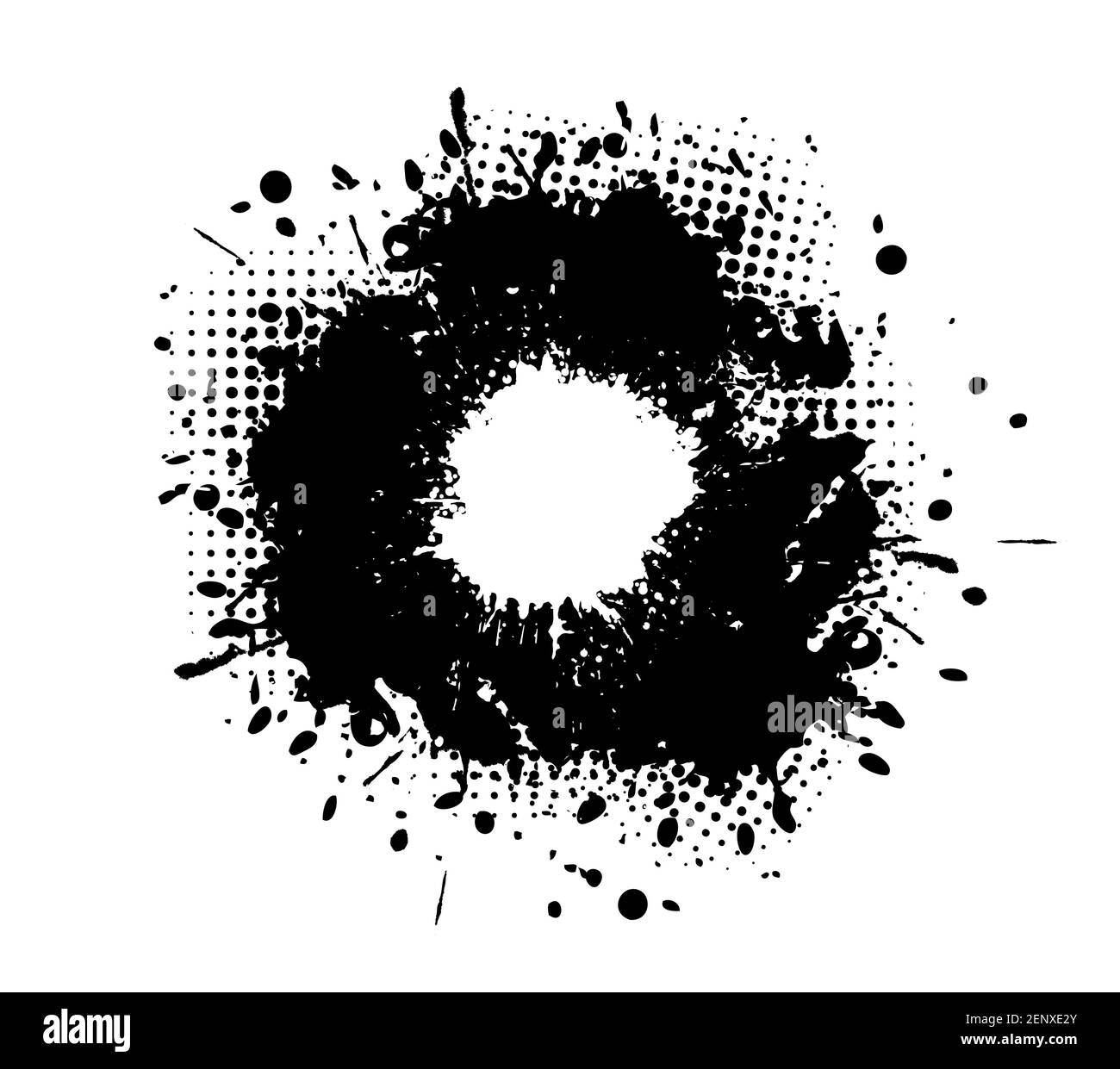 Frame of blots. Grunge Design Element. Brush Strokes. Vector ...