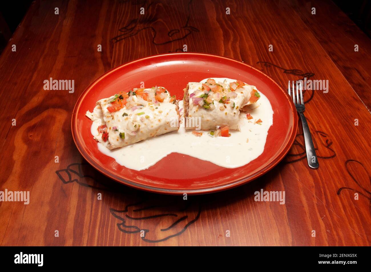 Authentic tex mex cuisine food known as the buritto Stock Photo - Alamy