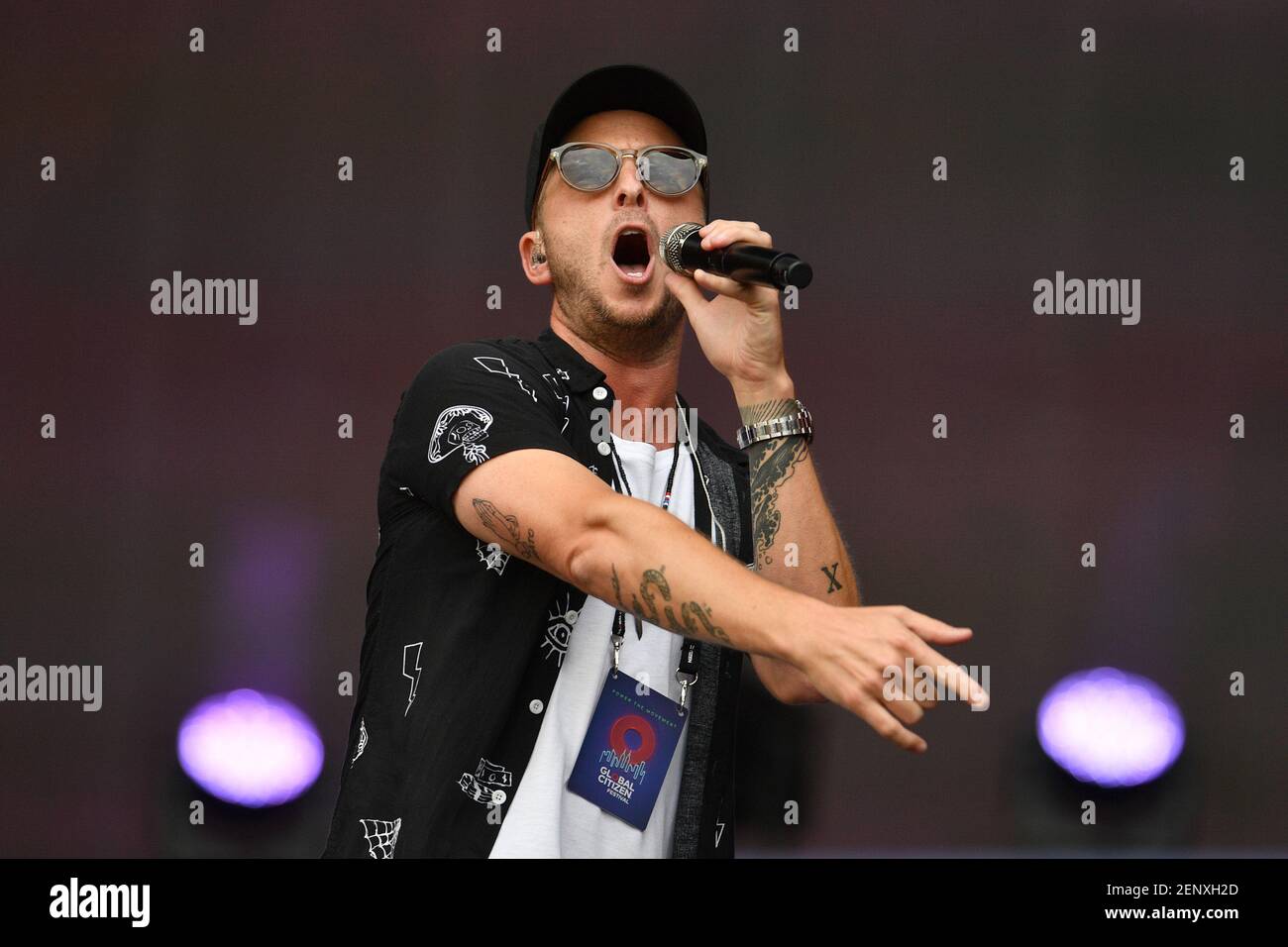 Lead singer Ryan Tedder of OneRepublic performs during the 2019 Global ...