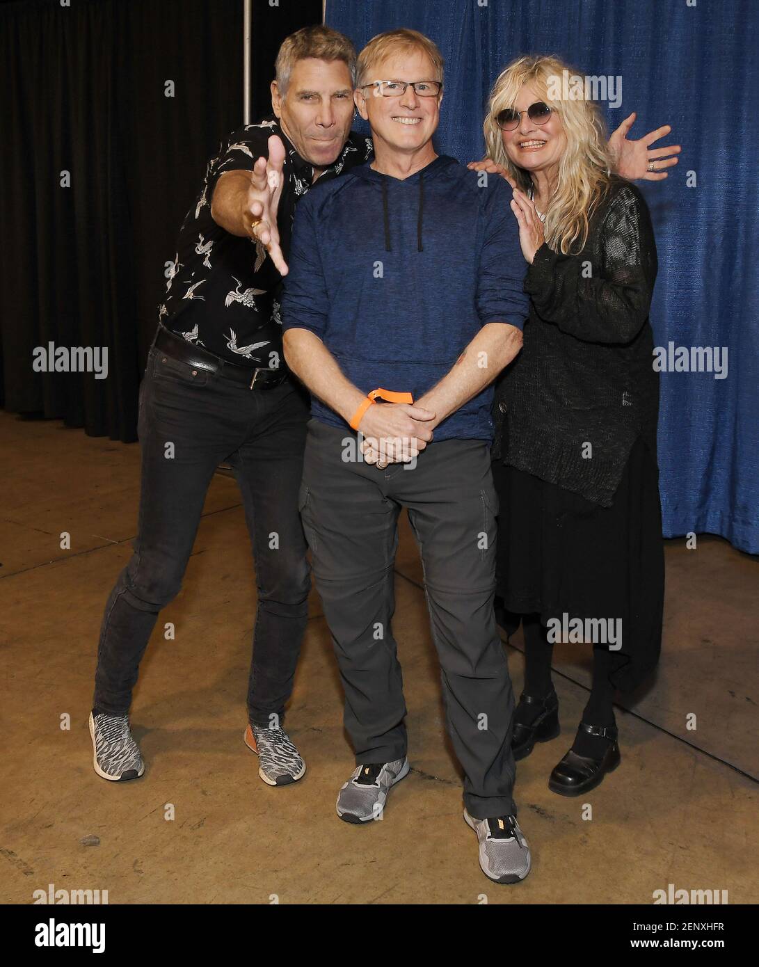 (L-R) MTV VJ's Mark Goodman, Alan Hunter and Nina Blackwood at ...