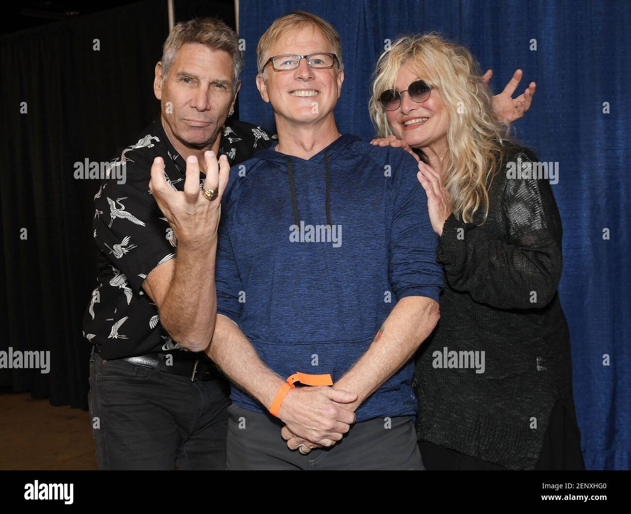 (L-R) MTV VJ's Mark Goodman, Alan Hunter and Nina Blackwood at ...
