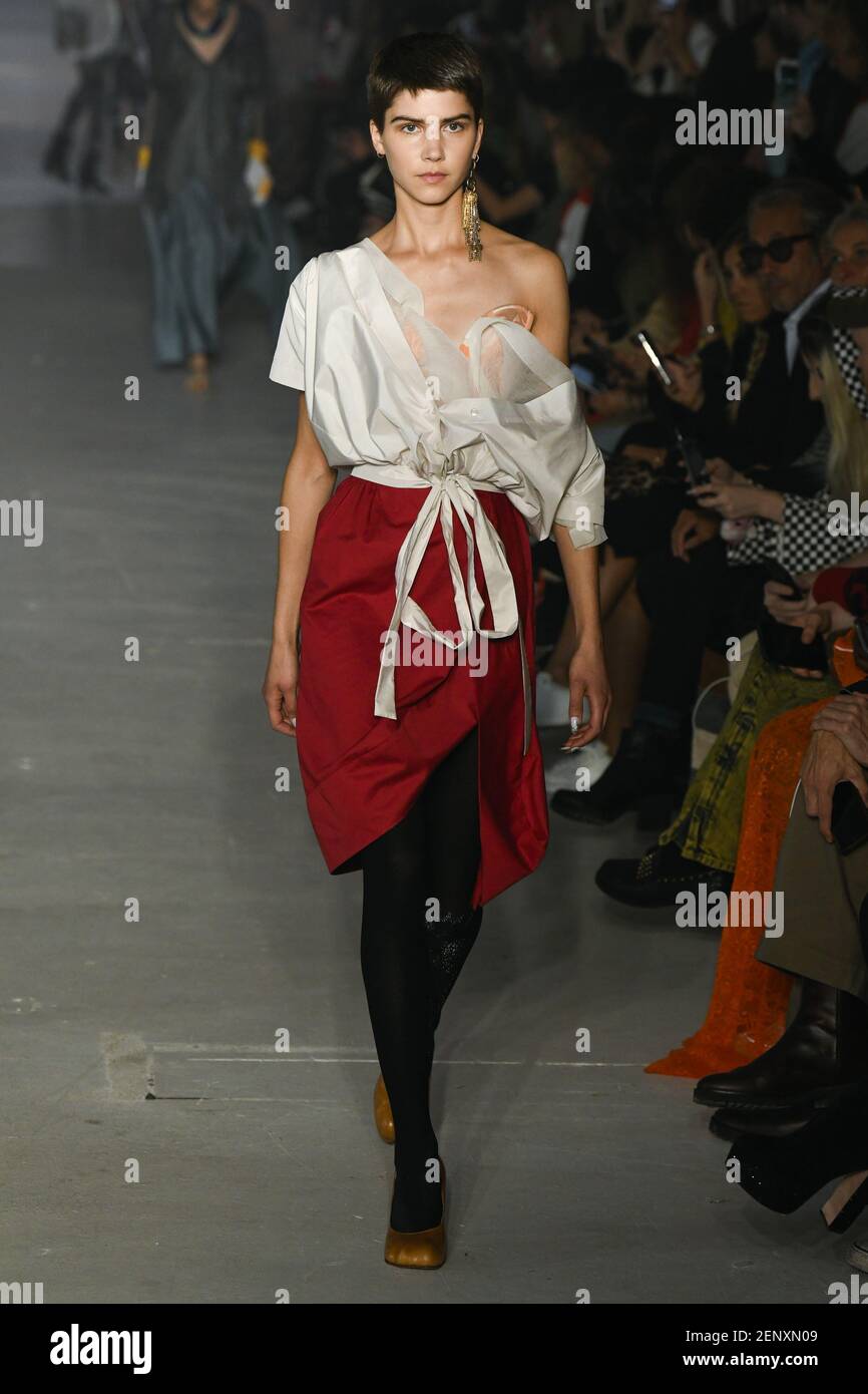 Model Eli Bauer walking on the runway during the Vivienne Westwood ...