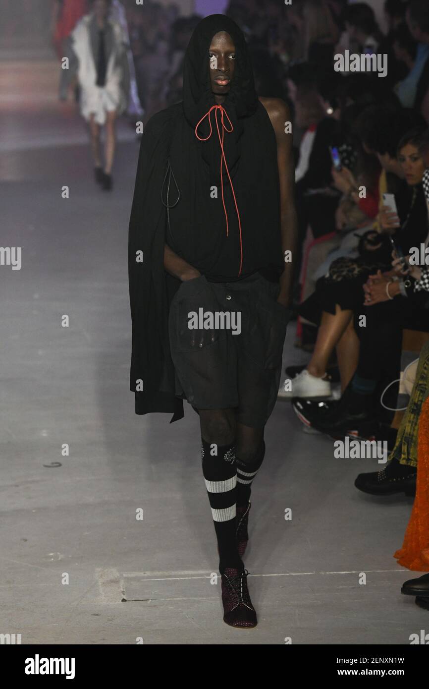 Model walking on the runway during the Vivienne Westwood Ready to Wear ...