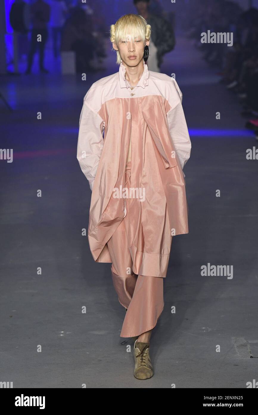 Model walking on the runway during the Vivienne Westwood Ready to Wear ...