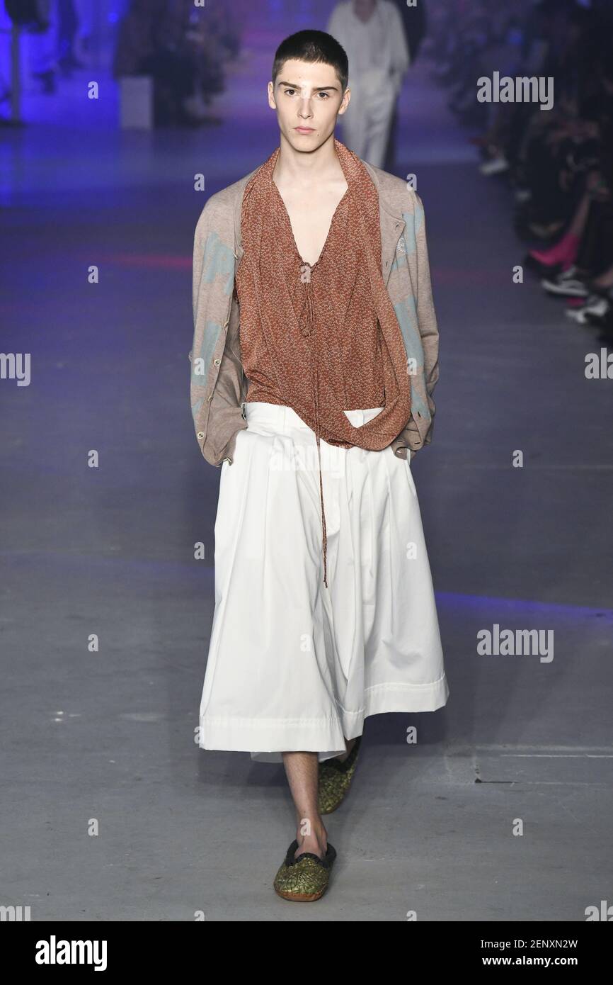 Model walking on the runway during the Vivienne Westwood Ready to Wear ...