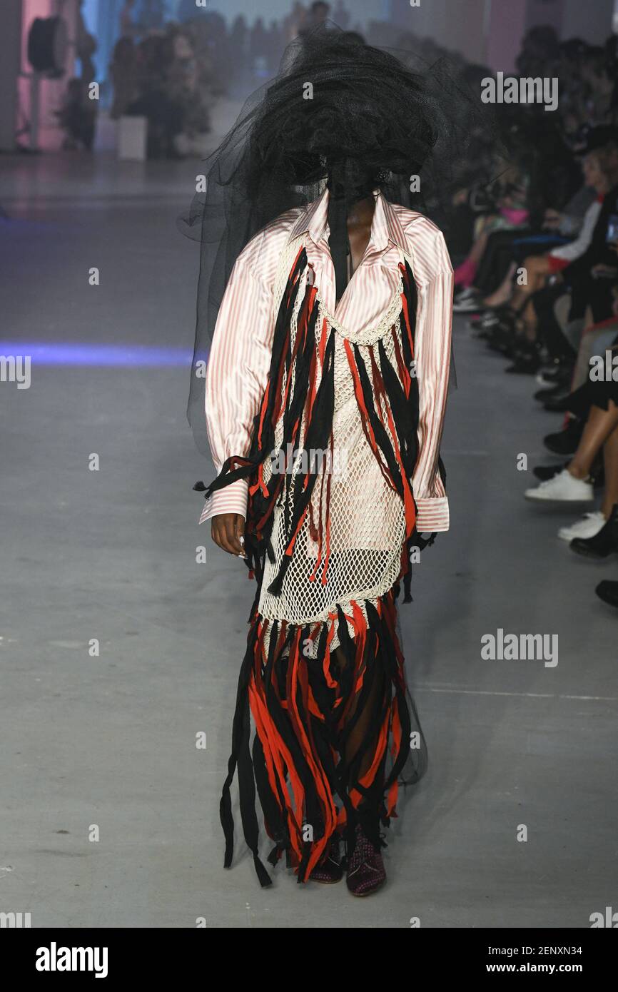 Model walking on the runway during the Vivienne Westwood Ready to Wear ...