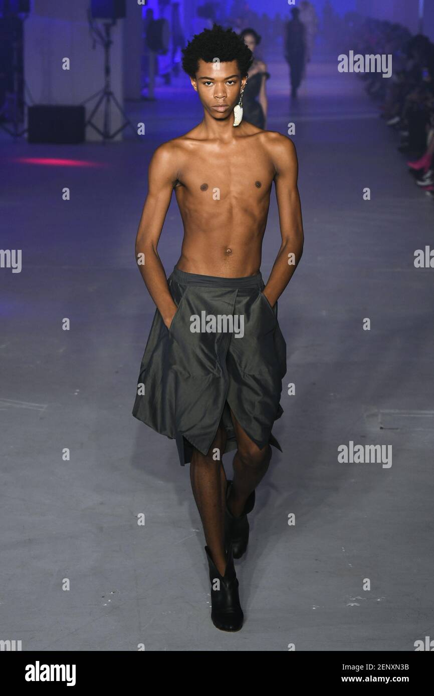 Model walking on the runway during the Vivienne Westwood Ready to Wear ...