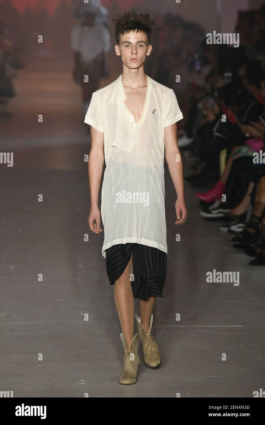 Model walking on the runway during the Vivienne Westwood Ready to Wear ...
