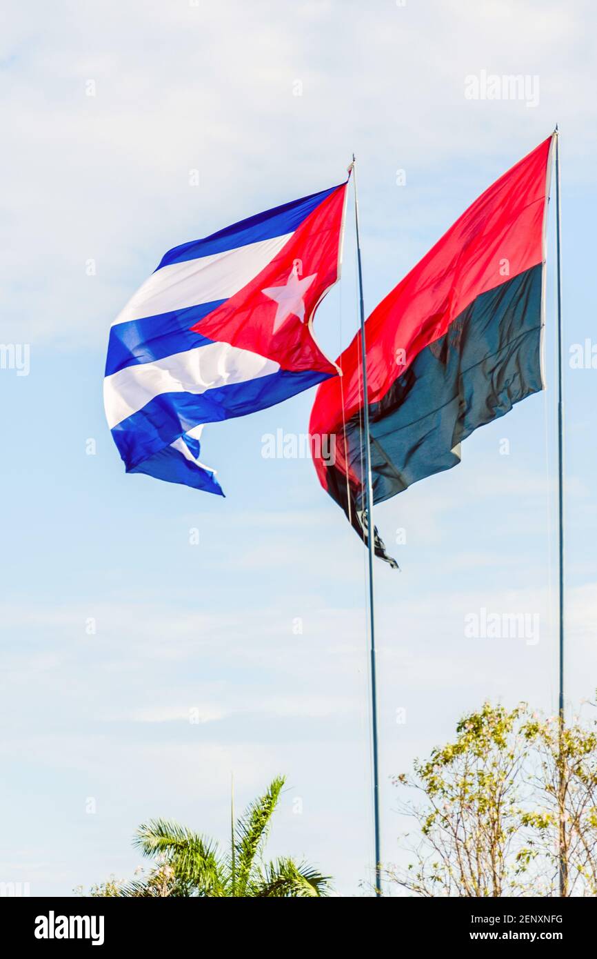 Cuban National Flag and Banner of the Movement 26 of July, Santiago de ...