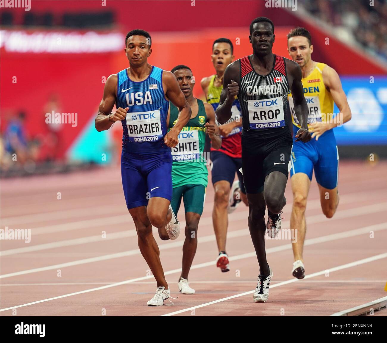 September 28, 2019: Donavan Brazier of United States and Marco Arop of ...