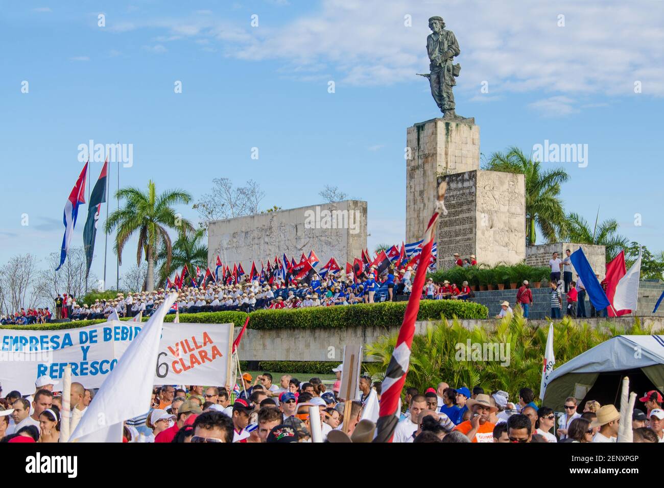 May Day Celebration In Che Guevara Monument, Santa Clara, Cuba Stock ...