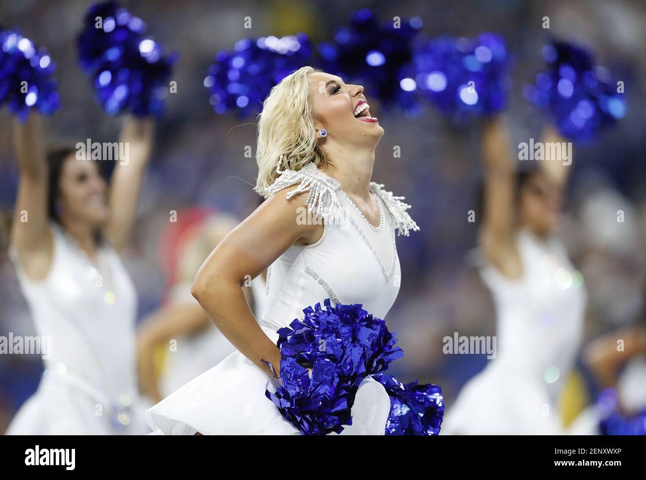 Indianapolis Colts cheerleaders perform in the second half against the ...