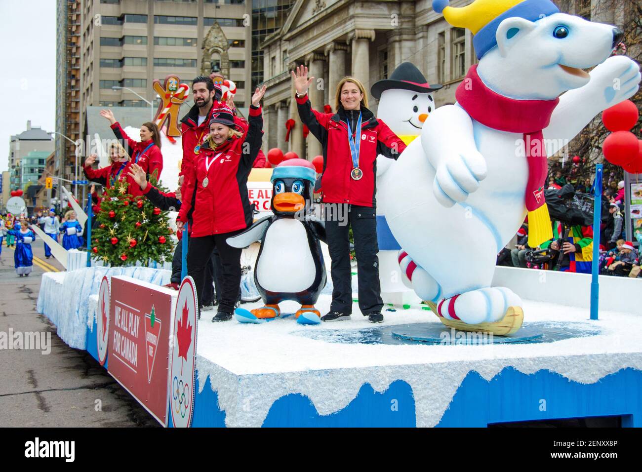 Olympic Canadian Athletes in Winter float in celebration of the 109th ...