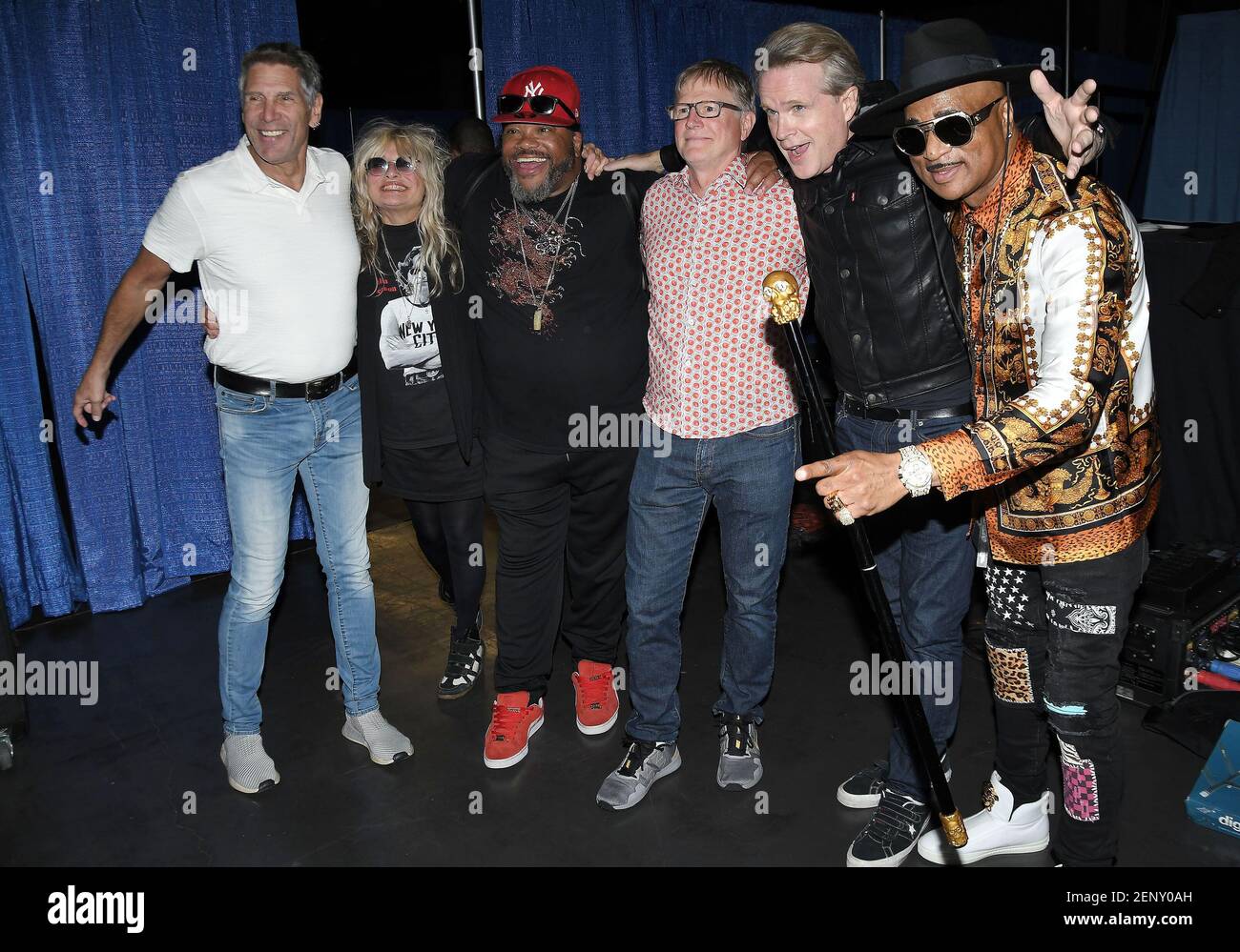 (L-R) Original MTV VJs Mark Goodman and Nina Blackwood, DJ T Dynasty ...