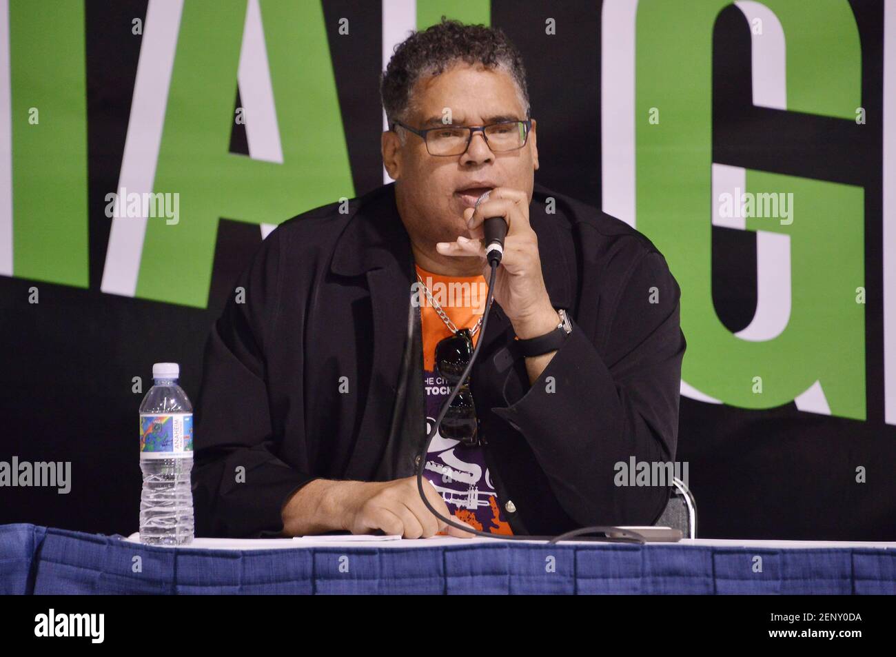 Wonder Mike of The Sugarhill Gang speak in a panel at NostalgiaCon ...