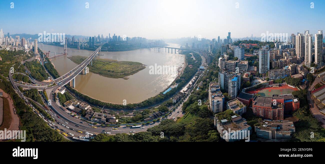 Chongqing,CHINA-The beautiful "mountain city" scenery in front of ...
