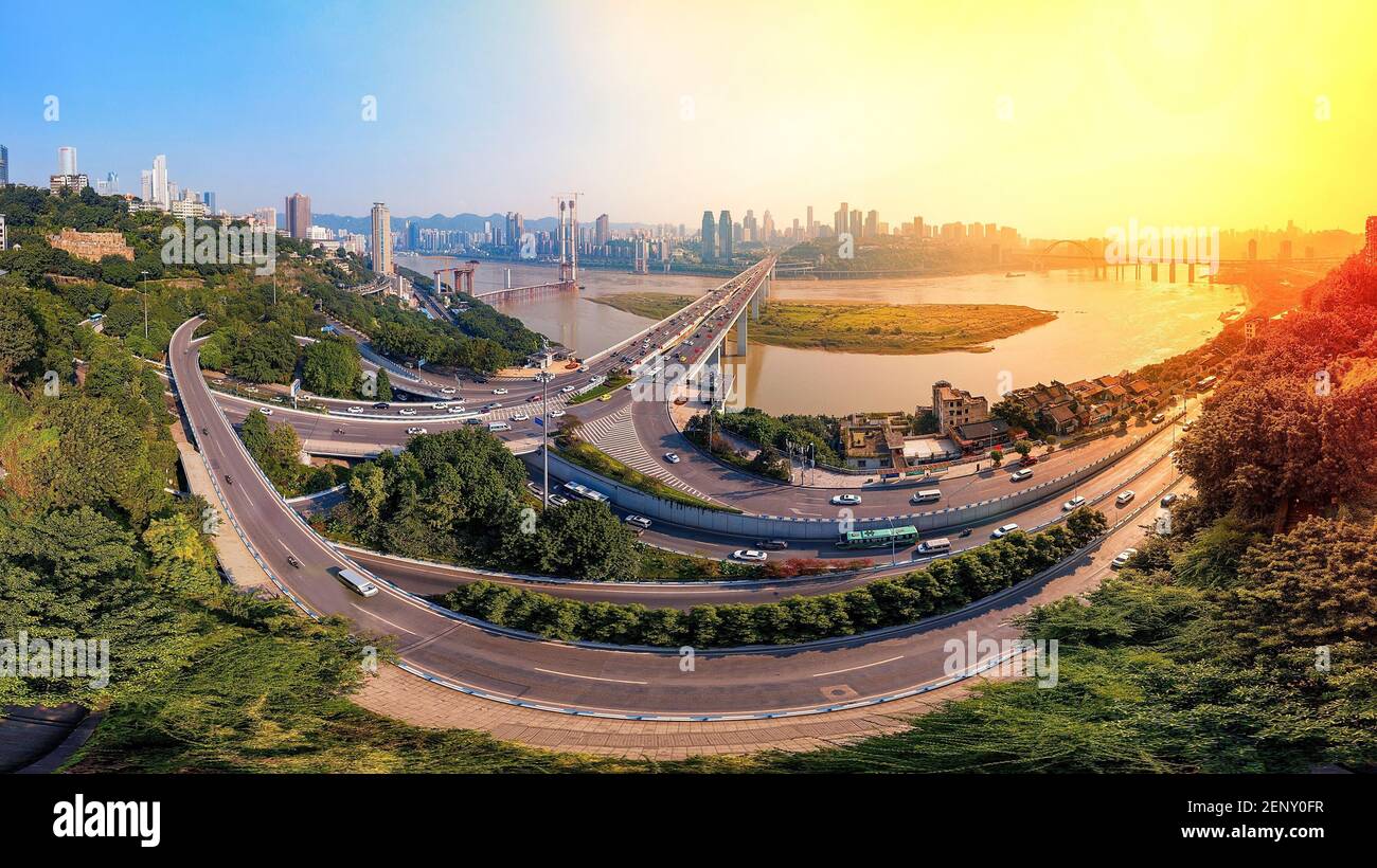 Chongqing,CHINA-The beautiful "mountain city" scenery in front of ...