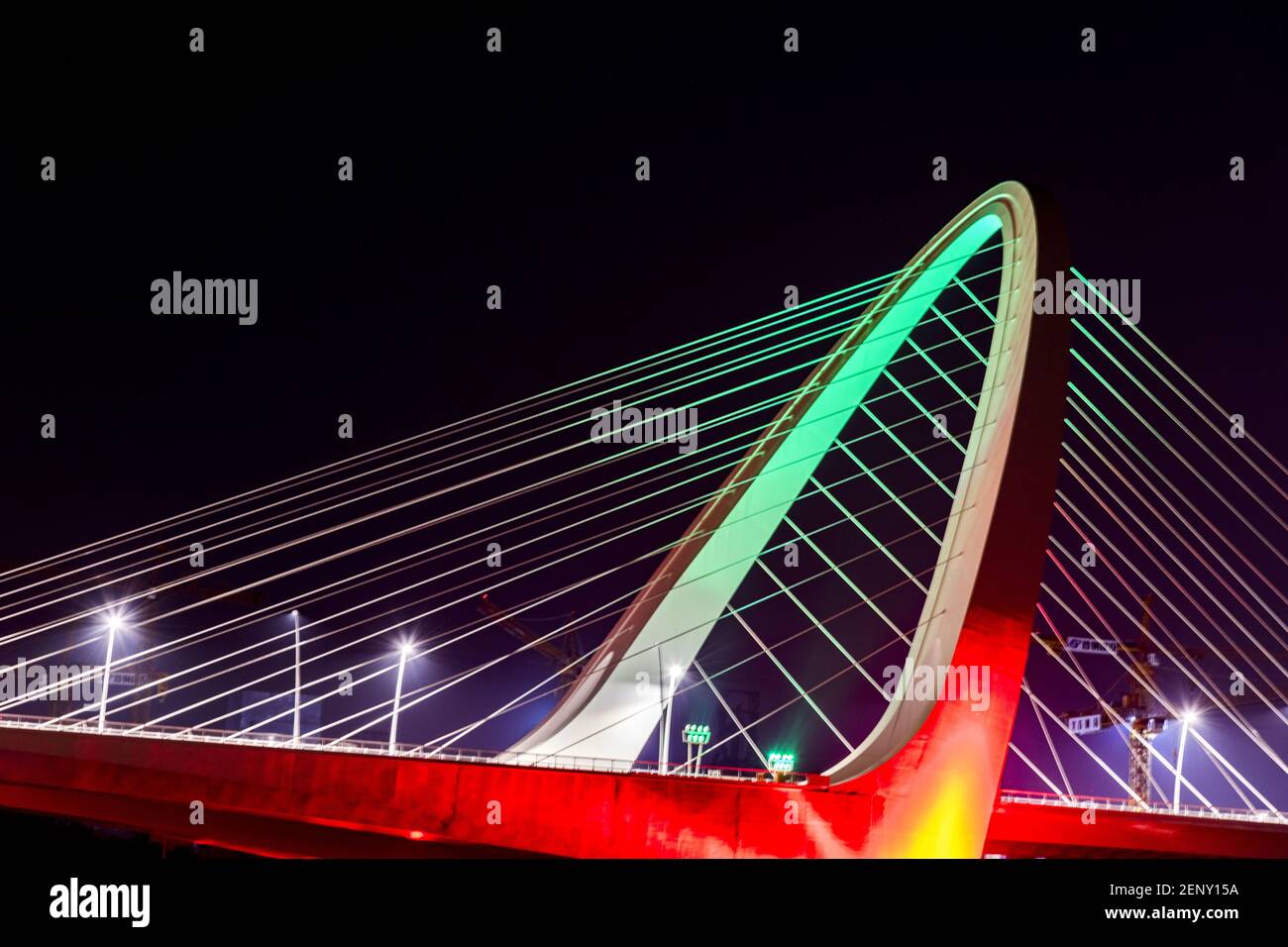 The view of Xinshougang Bridge, which is recently opened to the public ...