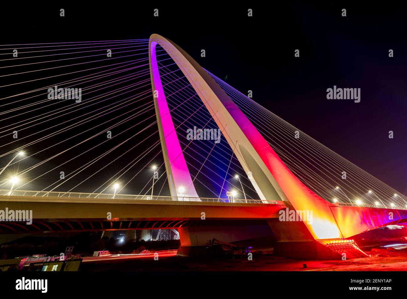 The view of Xinshougang Bridge, which is recently opened to the public ...