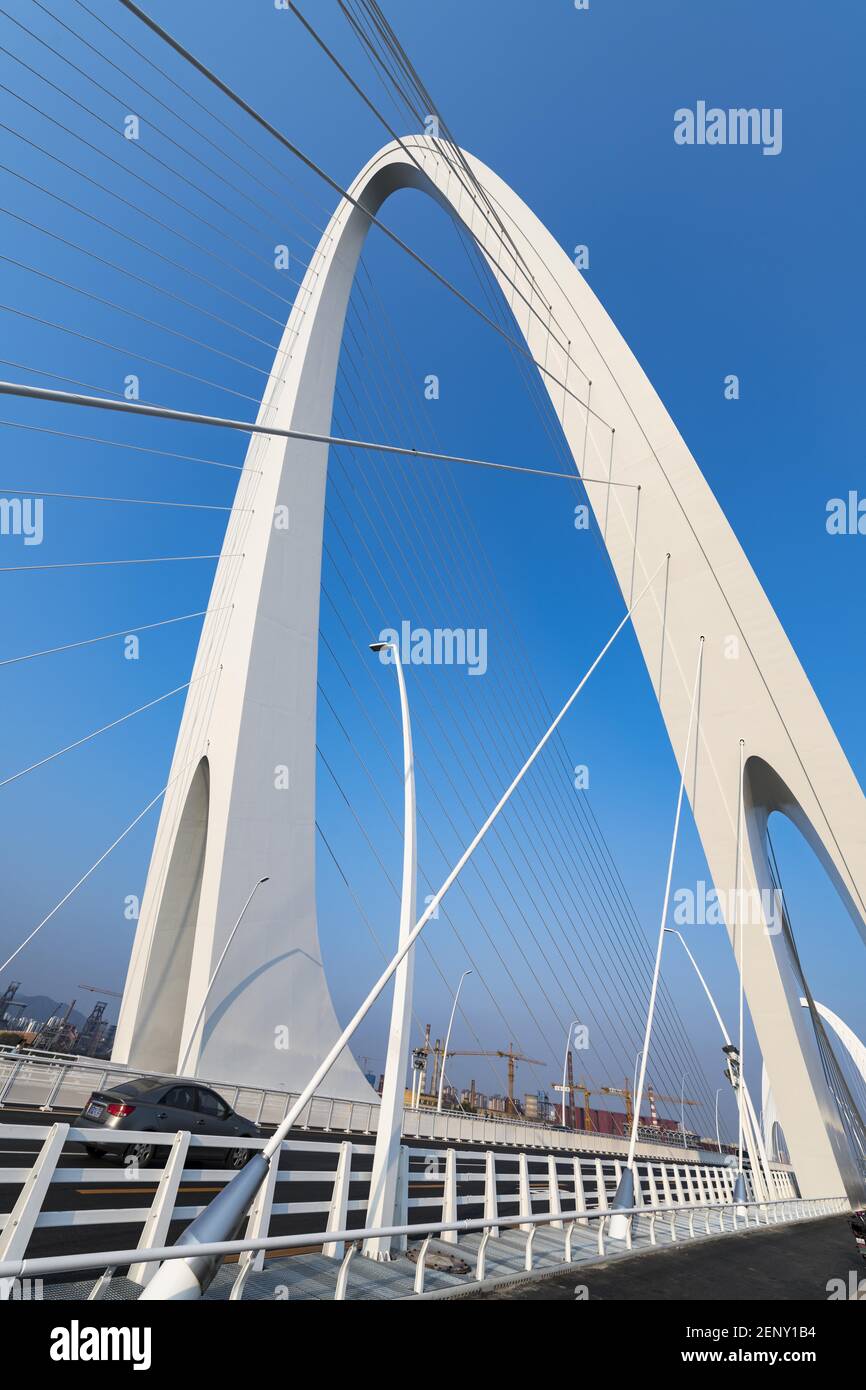 The view of Xinshougang Bridge, which is recently opened to the public ...